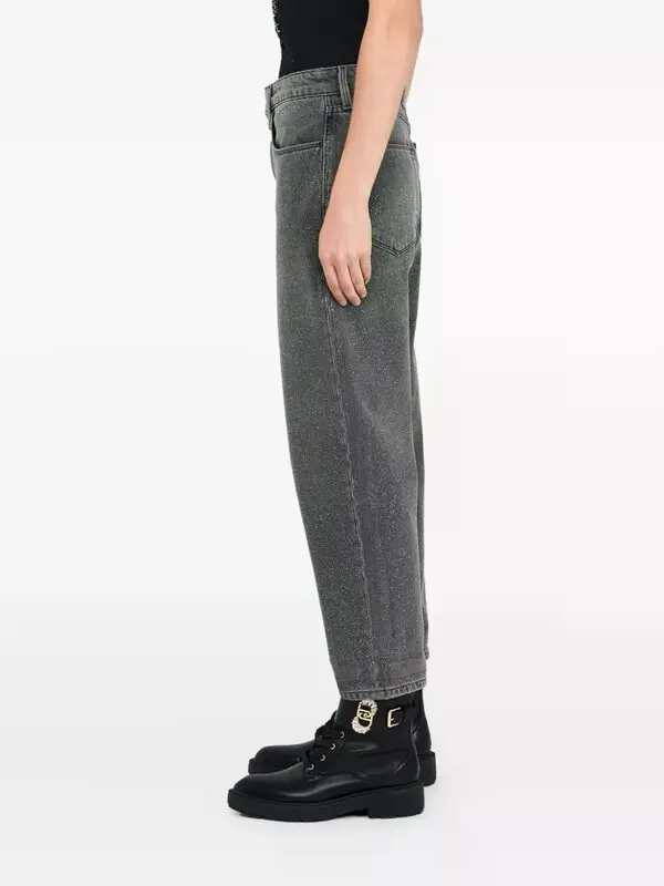 Liu Jo Ash Washed Cotton Straight-leg Jeans