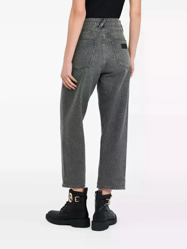 Liu Jo Ash Washed Cotton Straight-leg Jeans