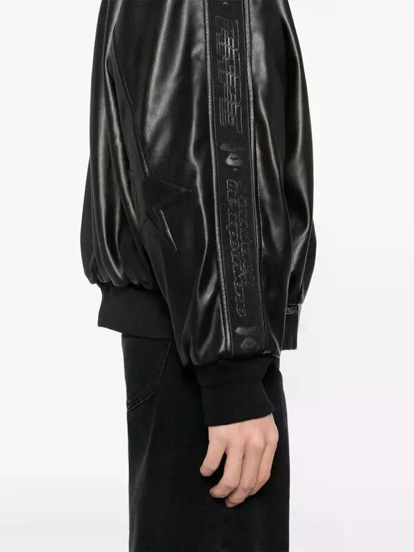 AAPE BY *A BATHING APE Faux Leather Hooded Jacket