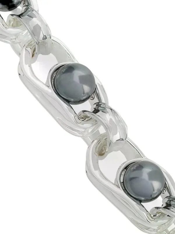 COUP DE COEUR Plated Brass Necklace With Pearl Embellishments