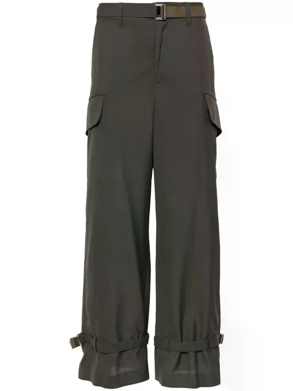 Sacai Wide-leg Cargo Trousers