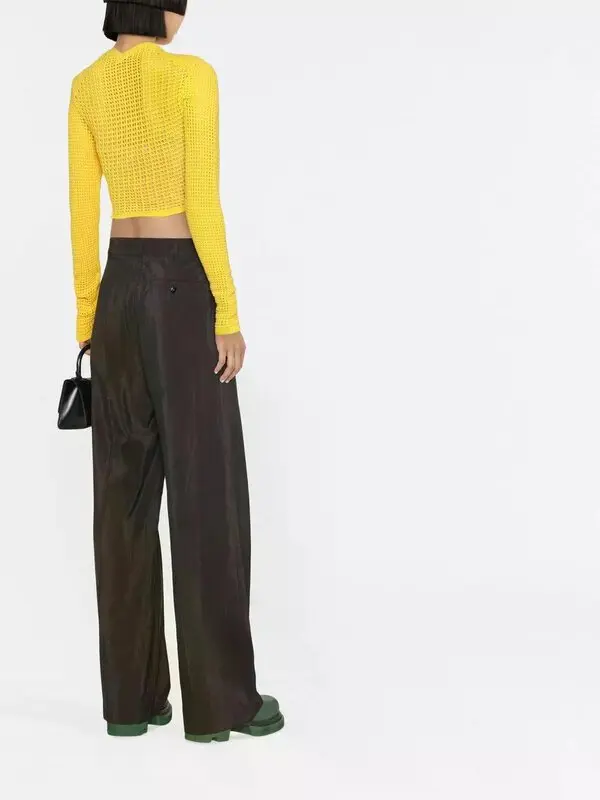 AMBUSH Crochet Hearts Cropped Jumper