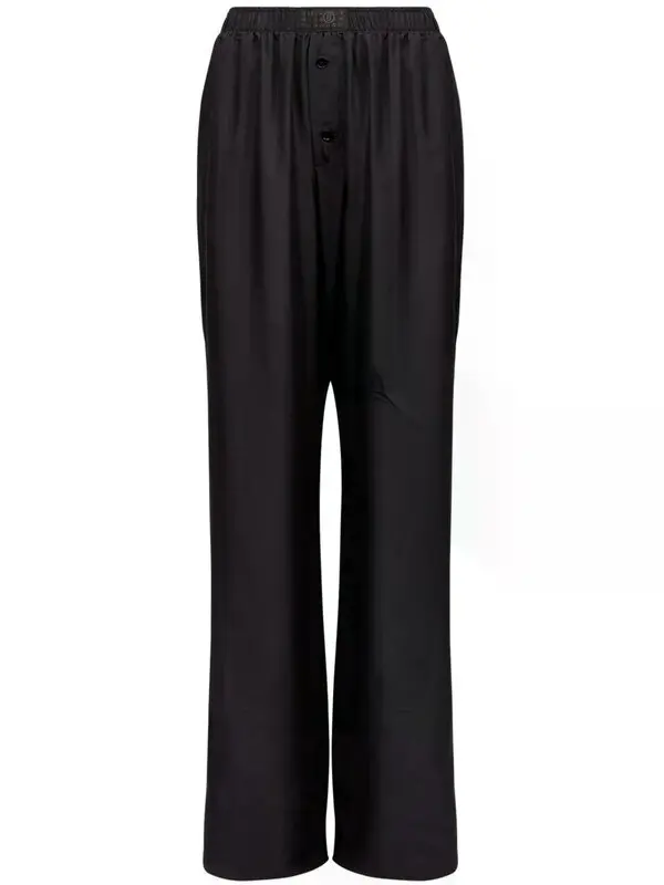 MAISON MARGIELA Silk Palazzo Trousers - Black