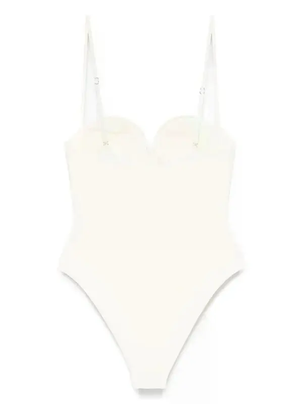 Magda Butrym 3d Flower Bustier Swimsuit