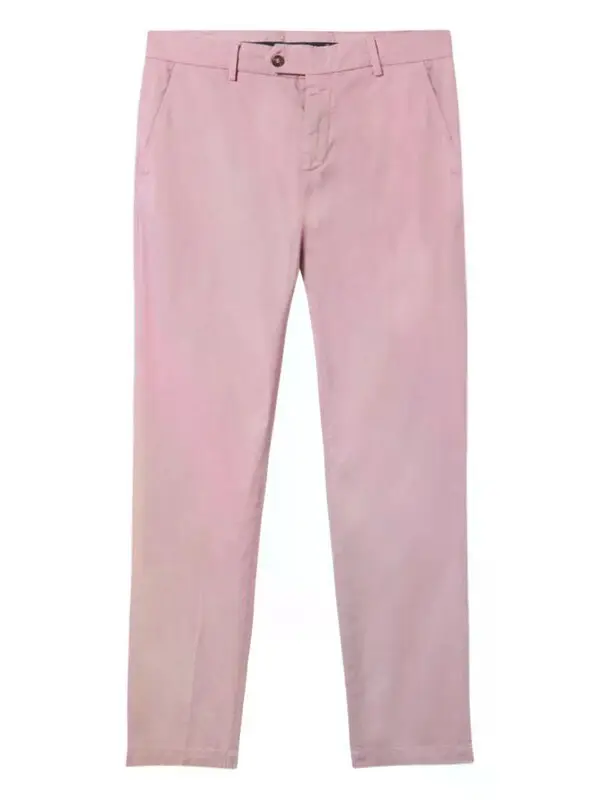 Brooks Brothers Cotton Trousers With Off-centre Fastening - Pink