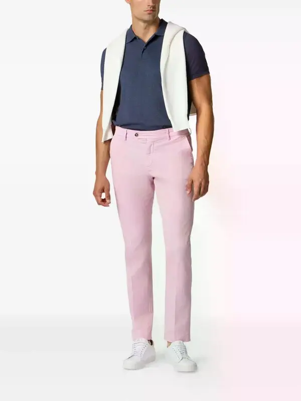 Brooks Brothers Cotton Trousers With Off-centre Fastening - Pink