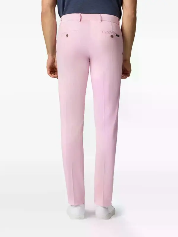 Brooks Brothers Cotton Trousers With Off-centre Fastening - Pink