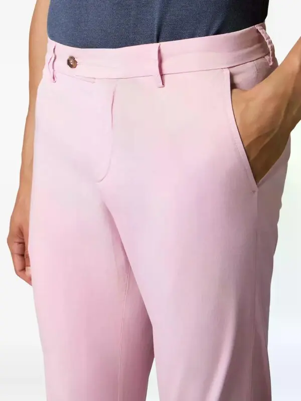 Brooks Brothers Cotton Trousers With Off-centre Fastening - Pink