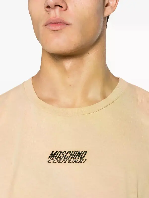Moschino Logo-embroidered Cotton T-shirt