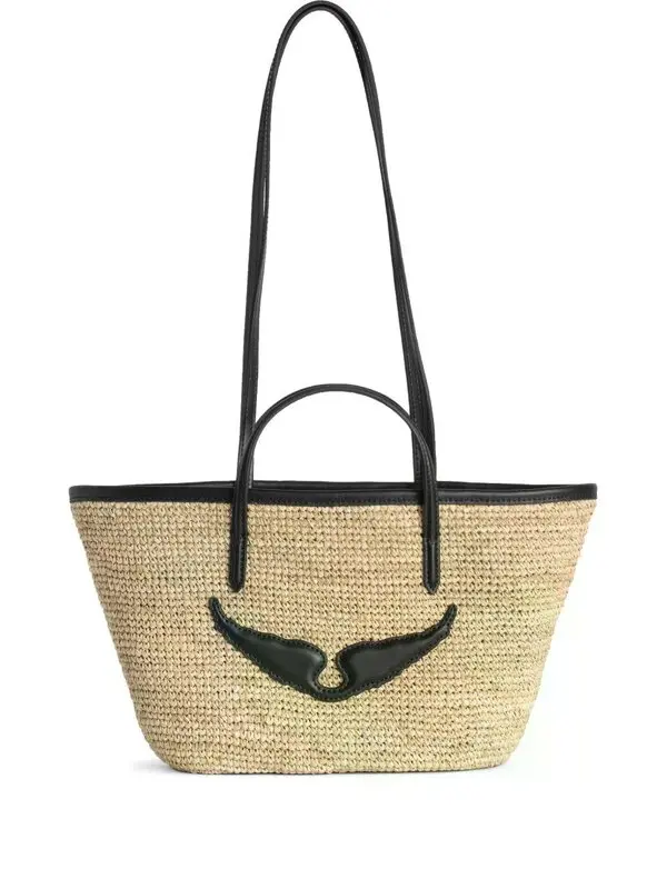 Zadig&Voltaire Mini Wings Basket Beach Bag - Neutrals