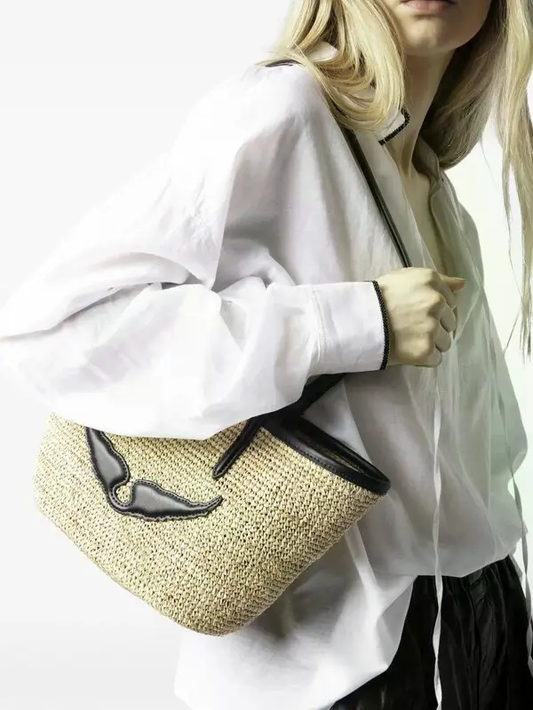Zadig&Voltaire Mini Wings Basket Beach Bag - Neutrals