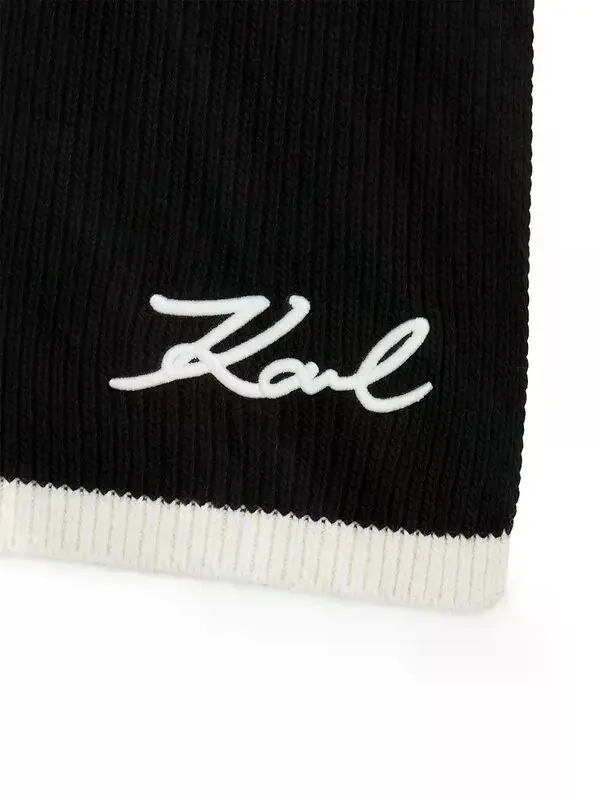 Karl Lagerfeld Signature Knitted Scarf