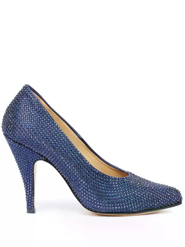 MAISON MARGIELA Tab Tabi 110mm Rhinestone-embellished Pumps - Blue