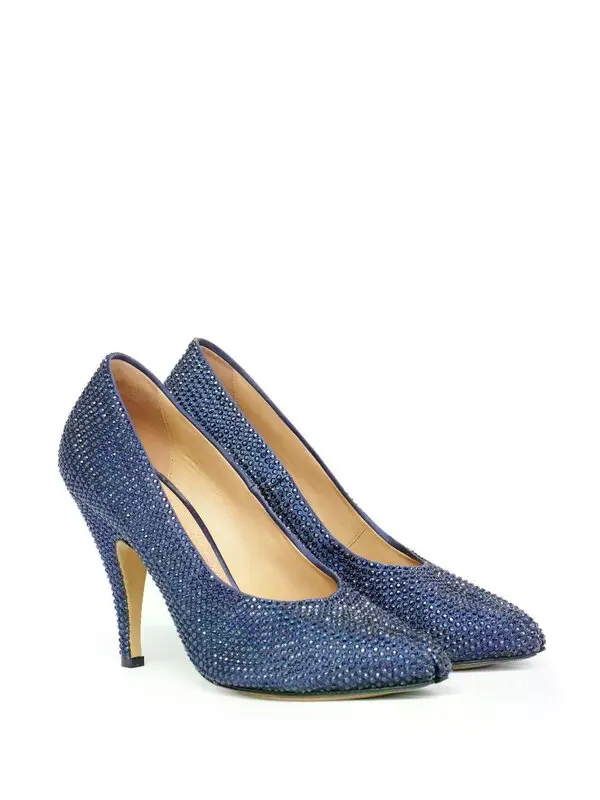 MAISON MARGIELA Tab Tabi 110mm Rhinestone-embellished Pumps - Blue