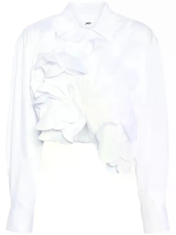 JNBY Cotton Shirt With Flower Detailing - White