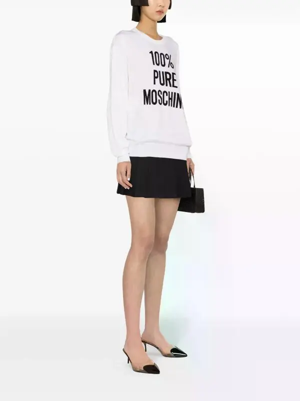 Moschino Slogan Intarsia-knit Jumper