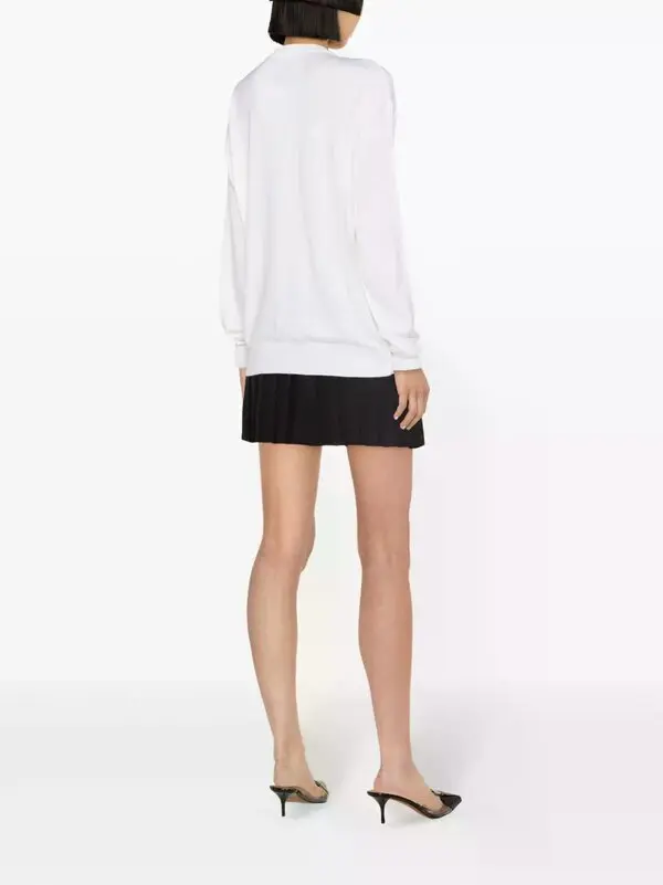 Moschino Slogan Intarsia-knit Jumper