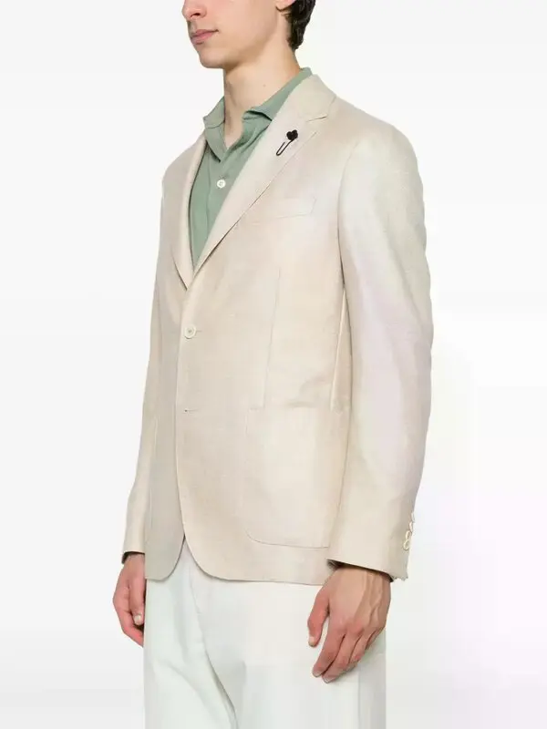 LARDINI Single-breasted Blazer - Neutrals