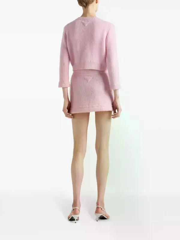 Prada Cashmere Mini Skirt - Pink