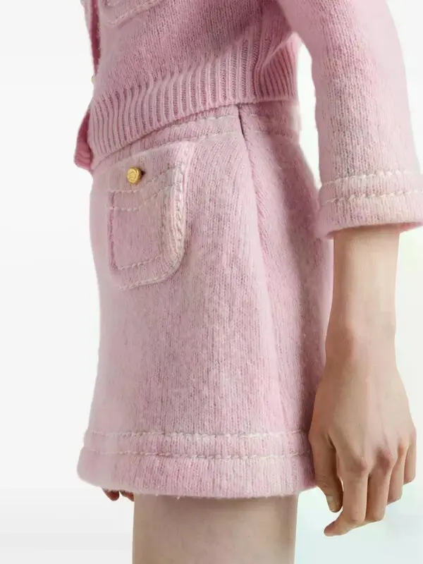 Prada Cashmere Mini Skirt - Pink