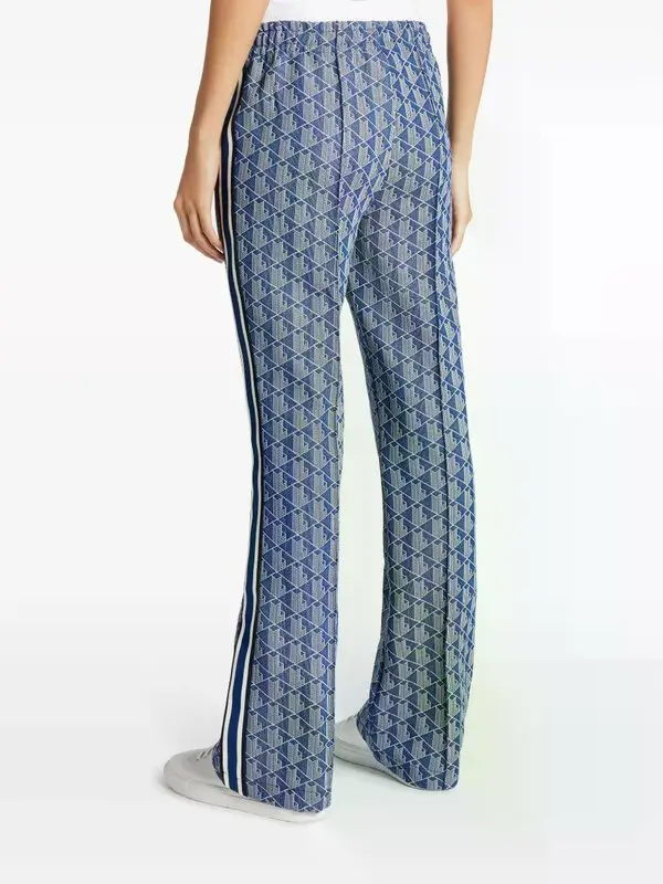 Lacoste Monogram-pattern Track Pants - Blue