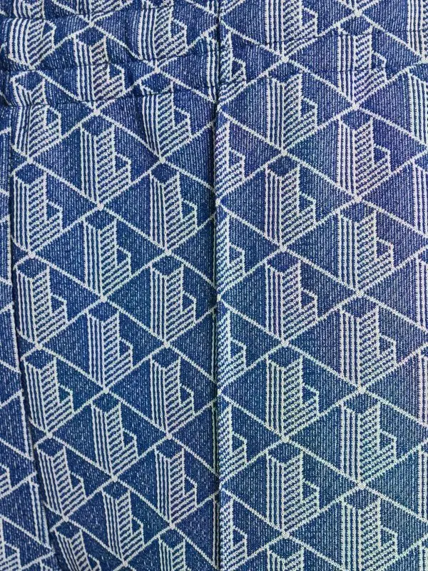 Lacoste Monogram-pattern Track Pants - Blue