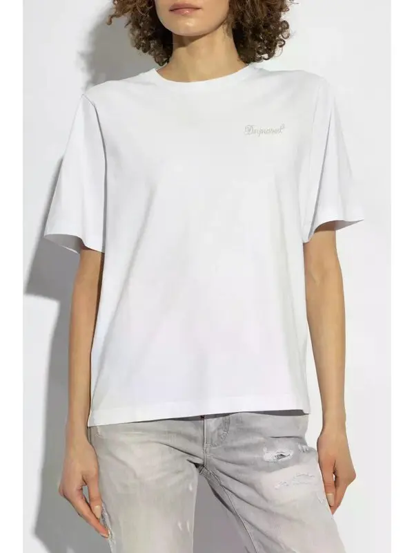 Dsquared2 Rhinestone-logo T-shirt