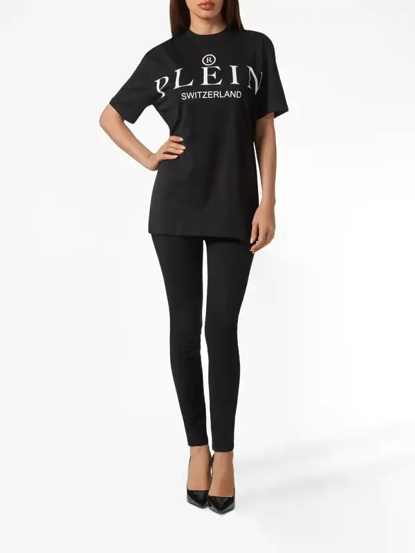 Philipp Plein Logo Print T-shirt - Black