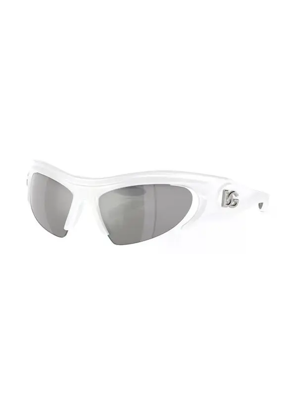 Dolce & Gabbana Shield-frame Tinted Sunglasses - White