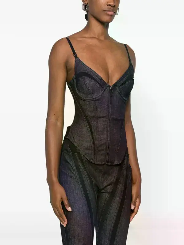 MUGLER Denim Corset