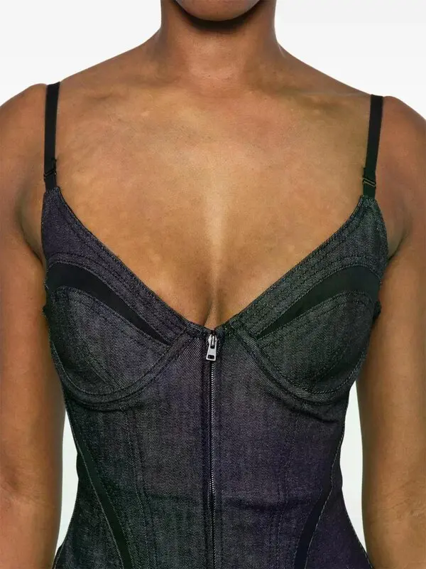 MUGLER Denim Corset