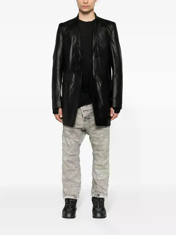 Boris Bidjan Saberi Acid Wash Drop Crotch Jeans - Grey
