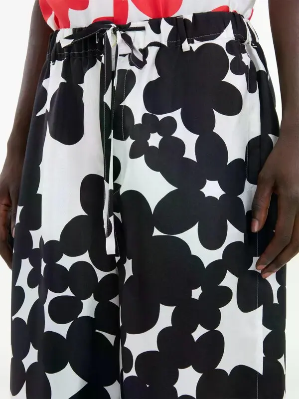 Marni Floral Print Wide Leg Knee Length Shorts