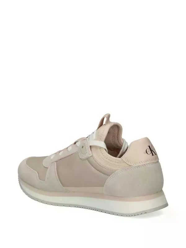 Calvin Klein Logo Print Suede Panelled Sneakers