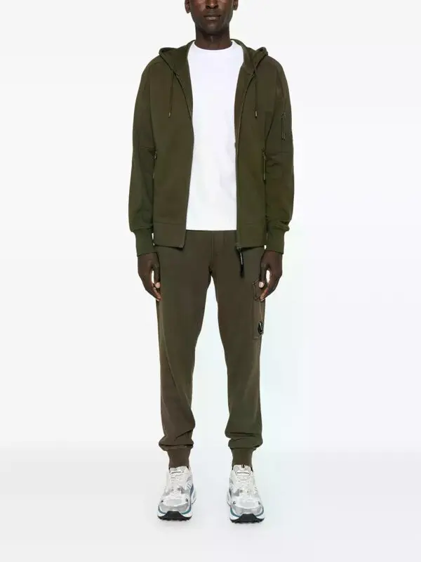 C.P. COMPANY Lens-detail Fleece Track Pants - Green
