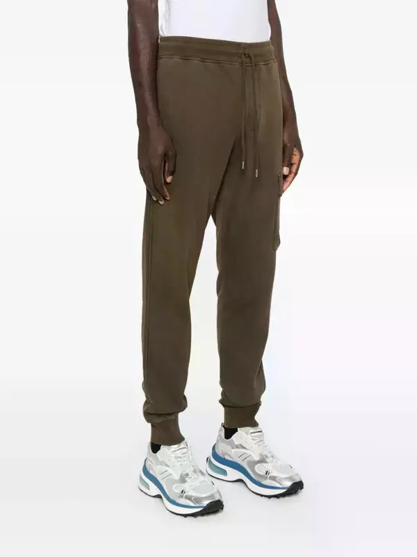 C.P. COMPANY Lens-detail Fleece Track Pants - Green