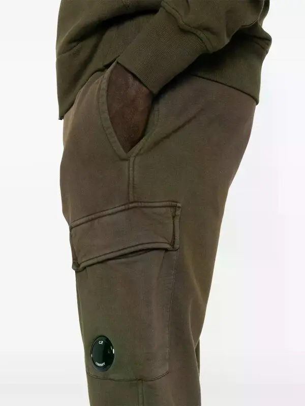 C.P. COMPANY Lens-detail Fleece Track Pants - Green