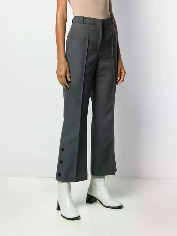 Rokh Wide-leg Tailored Trousers With Button Detail