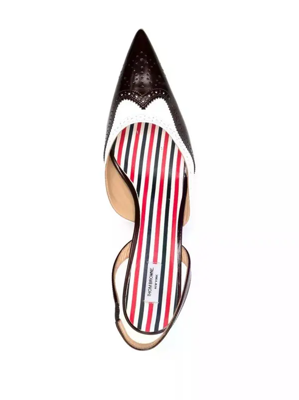 Thom Browne Spazzolato Wingtip Slingbacks