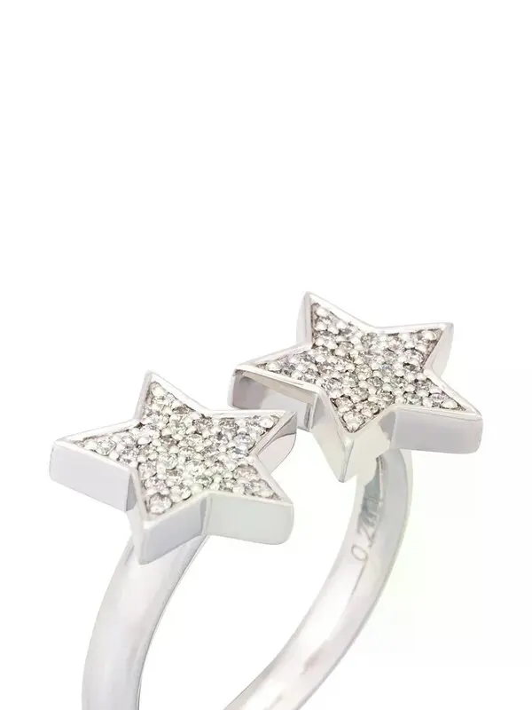 ALINKA 18kt White Gold Double Star Diamond Ring
