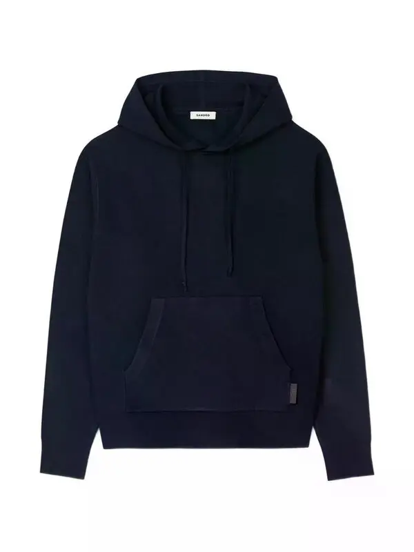 Sandro Logo-tag Hoodie - Blue
