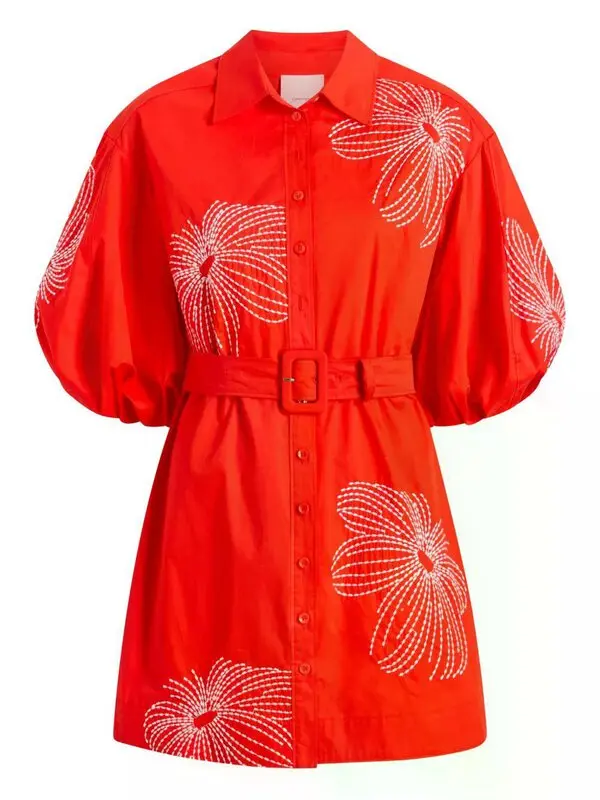 Cinq À Sept Rhea Embroidered Shirt Dress