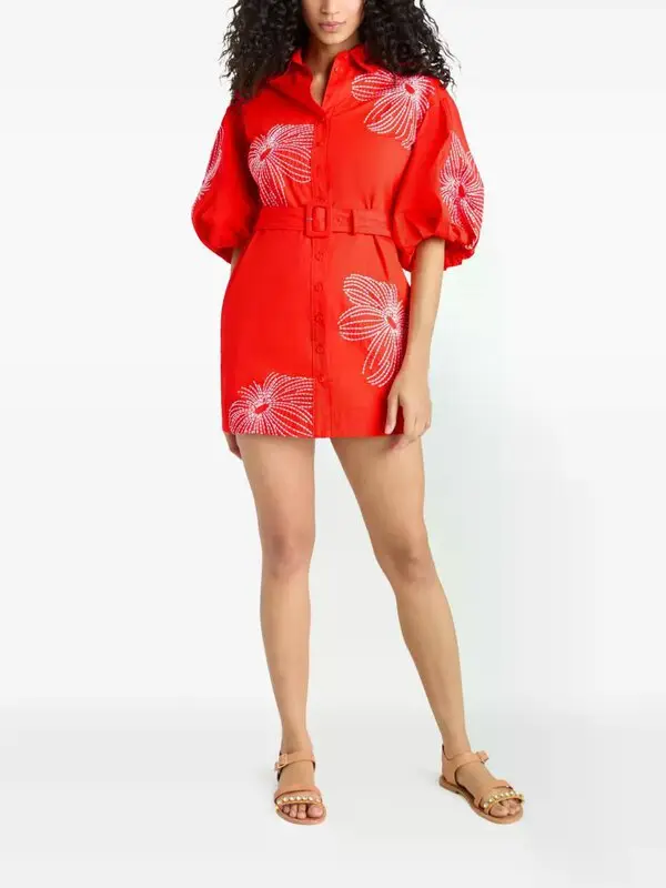 Cinq À Sept Rhea Embroidered Shirt Dress