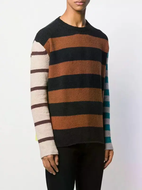 PAURA Panelled Striped Jumper