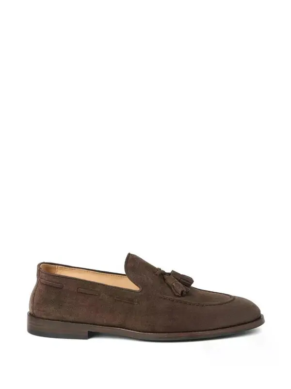 Brunello Cucinelli Tassel-embellished Suede Loafers