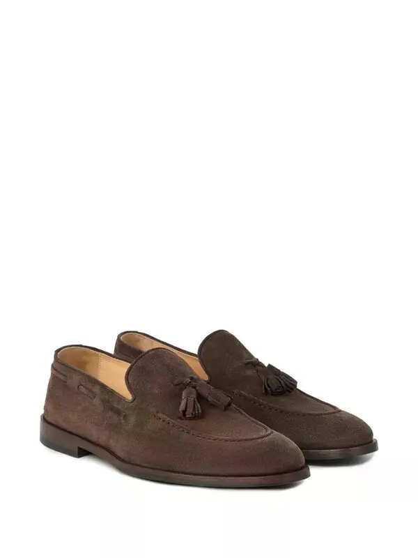Brunello Cucinelli Tassel-embellished Suede Loafers