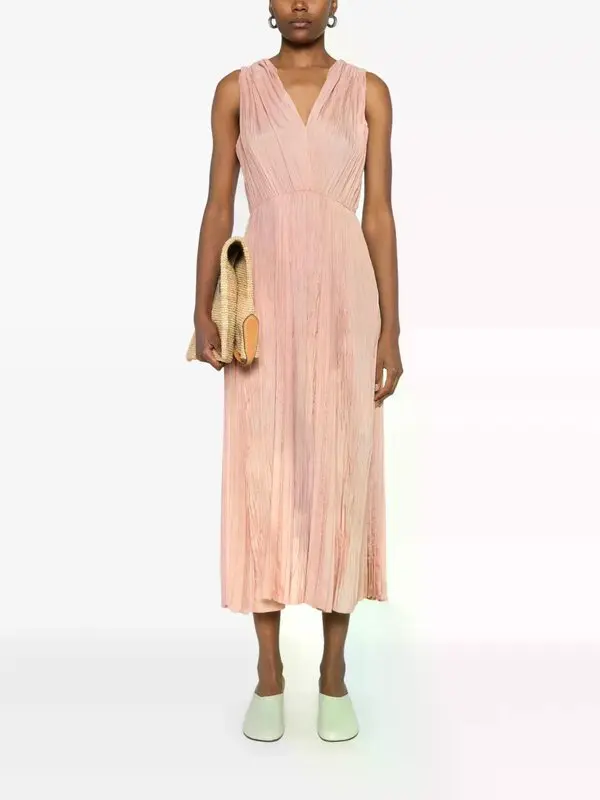 FORTE_FORTE Pleated Midi Dress