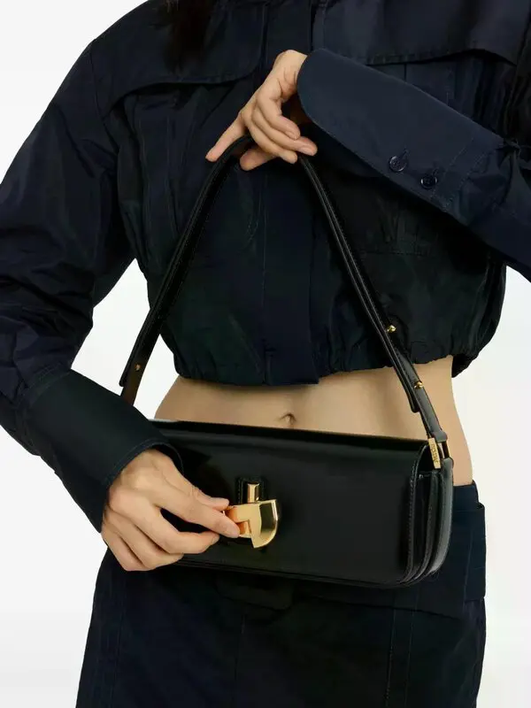 PATOU Le Lock Leather Shoulder Bag
