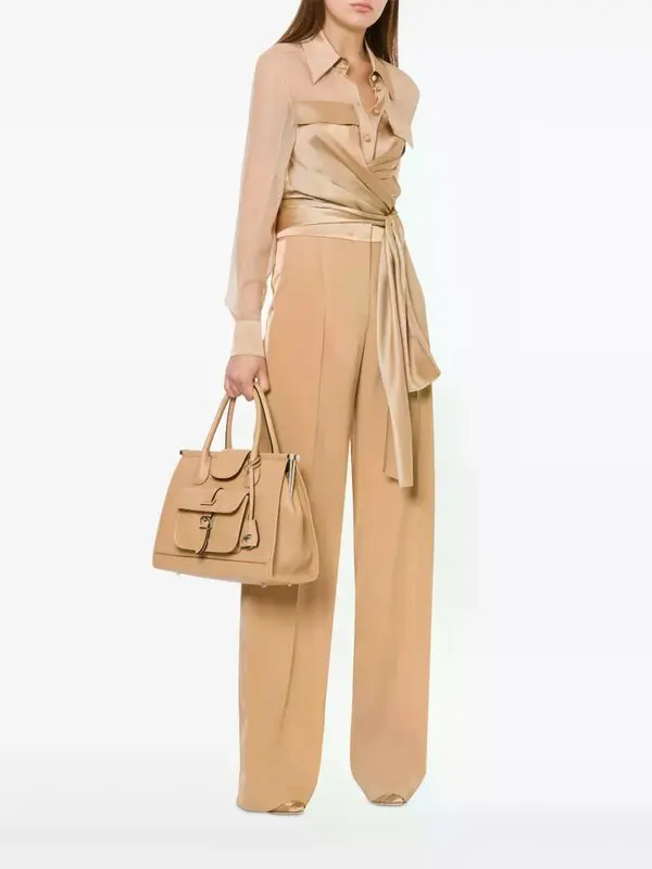 Alberta Ferretti Pressed Crease Straight Leg Trousers