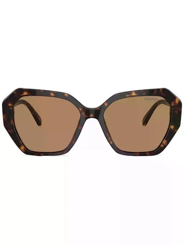 SWAROVSKI Crystal-embellished Tortoiseshell Sunglasses - Brown